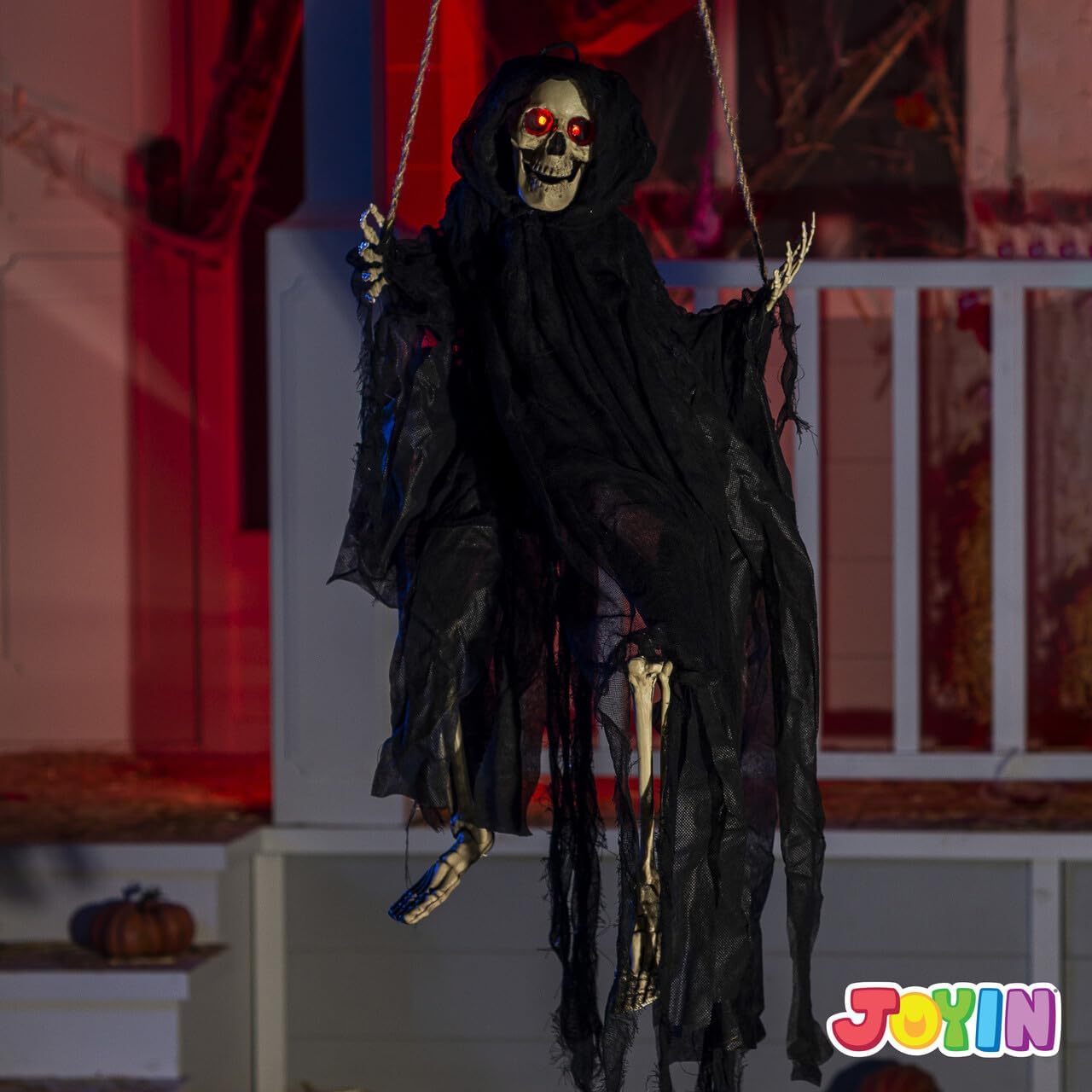 JOYIN 36" Hanging Grim Reaper Outdoor Halloween Decoration Button ...