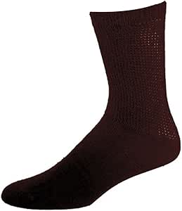 Amazon.com: 12 Pair Diabetic Socks,plus size 13-15 Mens Brown CREW ...