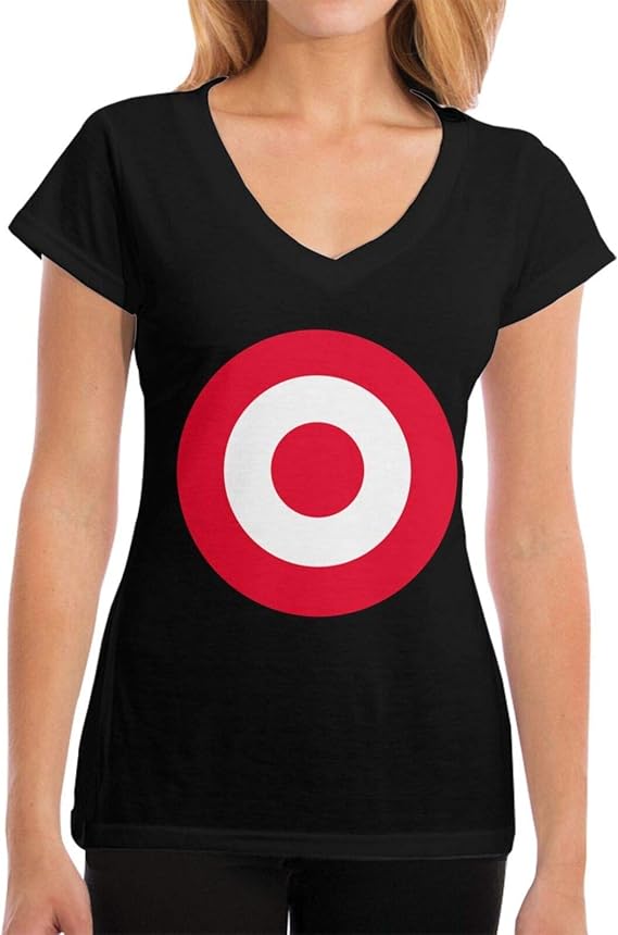 Red Target Bullseye Womens Tops V Neck T Shirts Summer Casual Tops ...