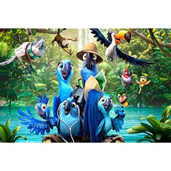 Amazon.com: Rio Movie Poster 24x36in textless art: Prints: Posters & Prints