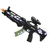 Amazon.com: Light Up Rotary Machine Toy Gun with Tripod Stand by ...