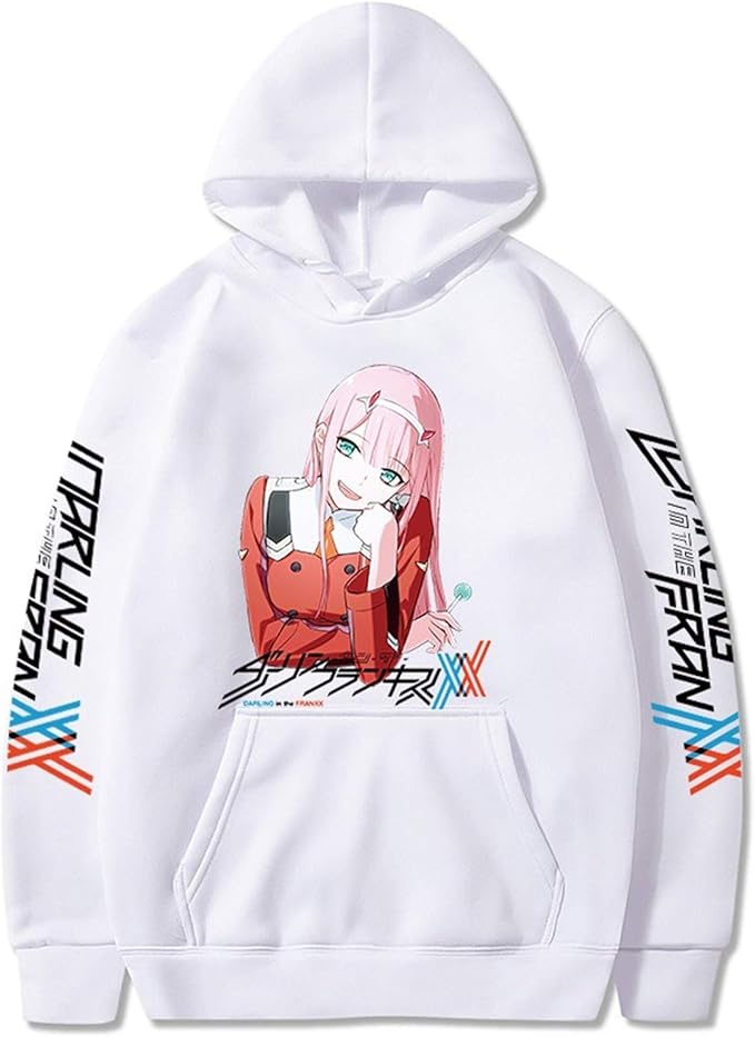 Zero Two Darling In The Franxx Hoodie Dames Heren Anime Pullover ...