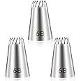 Amazon.com: 3pcs 6B Cake Piping Tips, Cake Decorating Supplies Piping ...