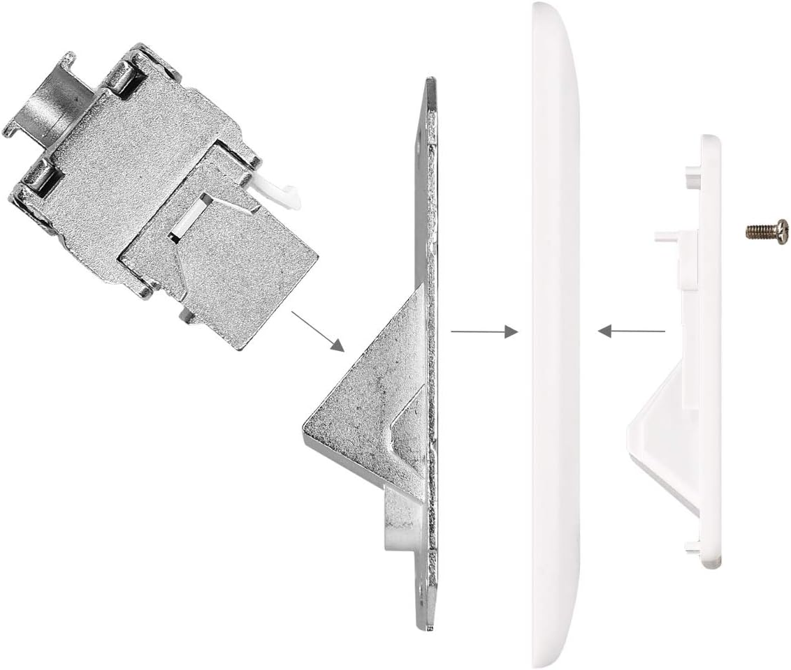 kwmobile Cat6a RJ45 Wall Plate Set – Set of 4x Keystone Jack and 2x 2 ...