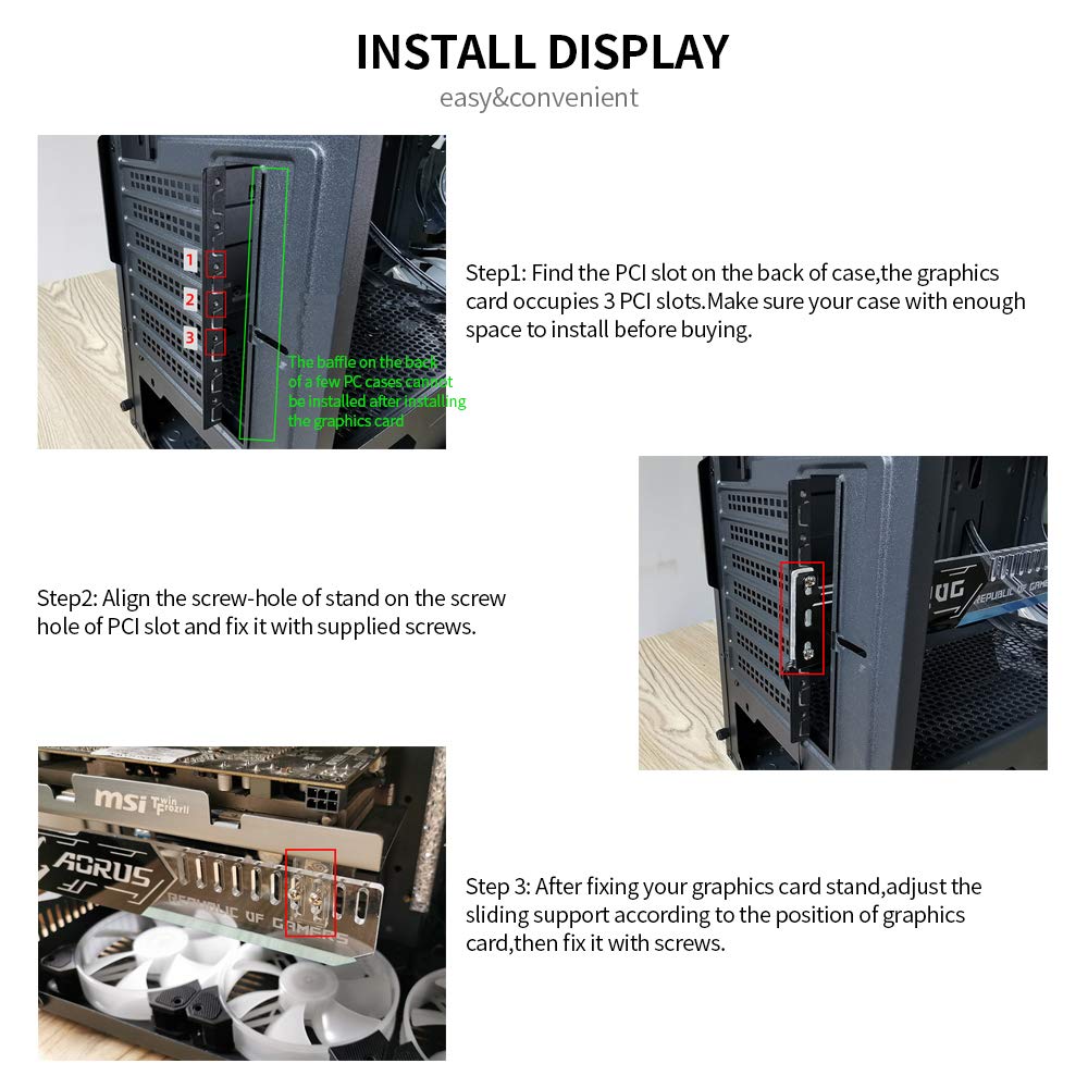 Mua BUZHI RGB25 RGB Graphics Card Stand Graphics Card Support with RGB ...