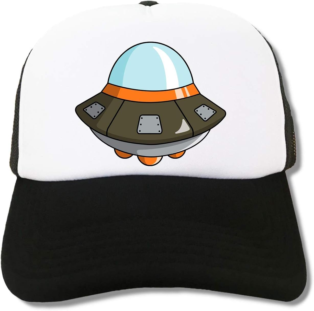 Cute Flying Saucer UFO Aliens Funny Top Trucker Cap Baseball Hat ...