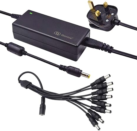 12V 5A 60W Security Camera Power Adapter 2-Prong Plug: Amazon.co.uk ...