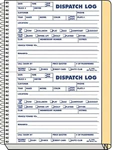 AW Direct NB82A Towing Dispatch Log Book - 2-Part Carbonless, Spiral ...