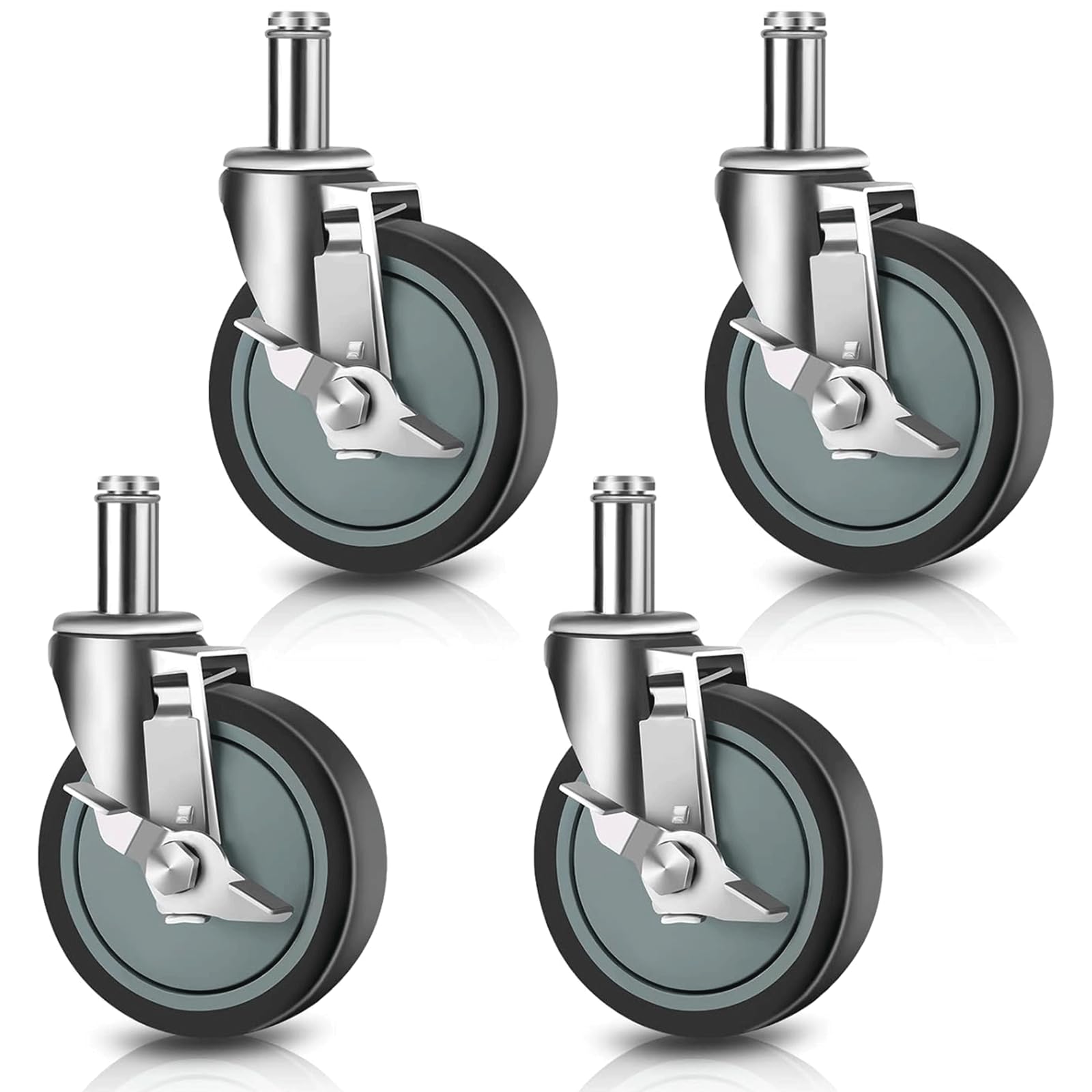 Besitu 4 inches Casters for Wire Shelving Racks, Heavy Duty Metro Rack ...