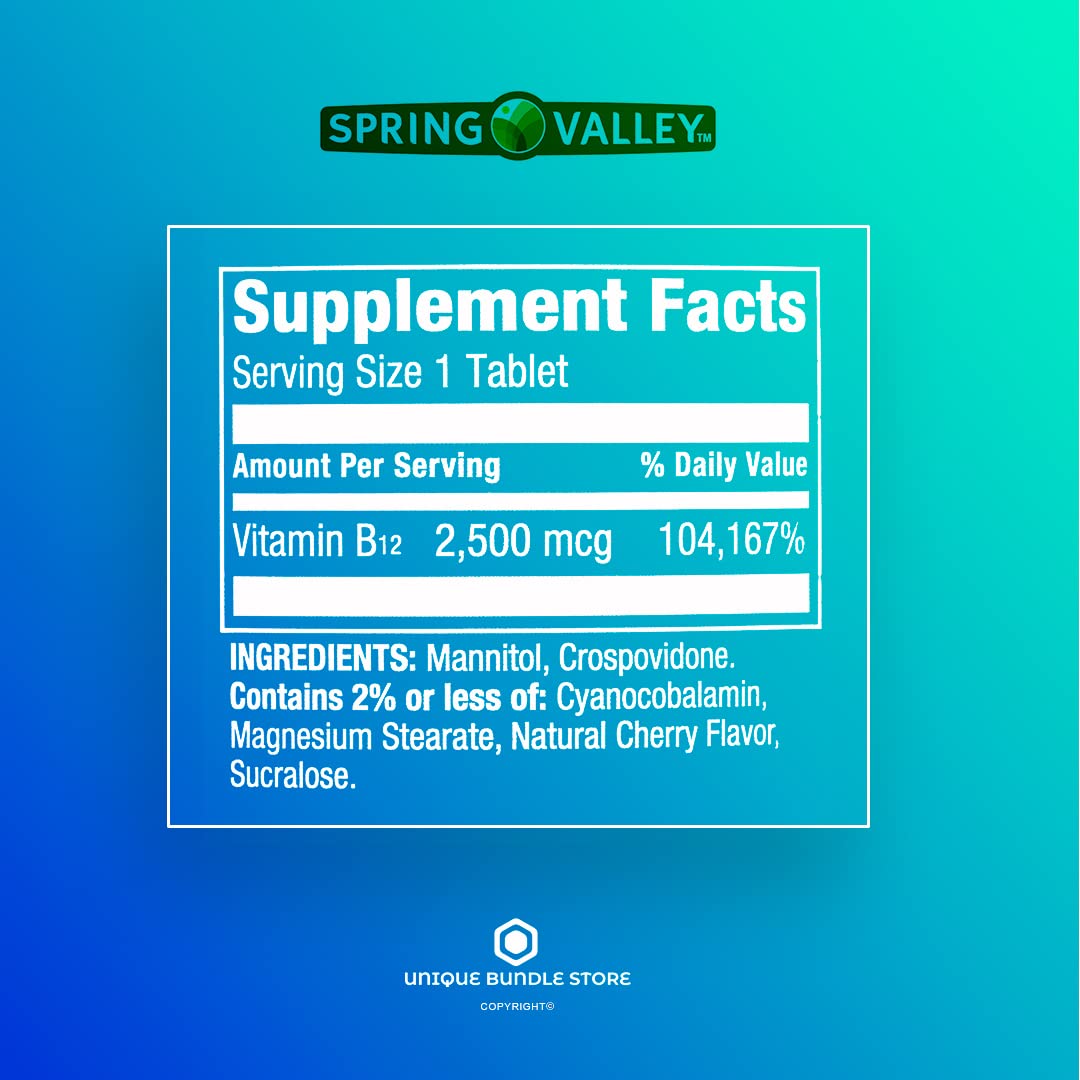 Mua Spring Valley, Vitamin B12 2500 MCG, B12 Quick-Dissolve Cherry ...