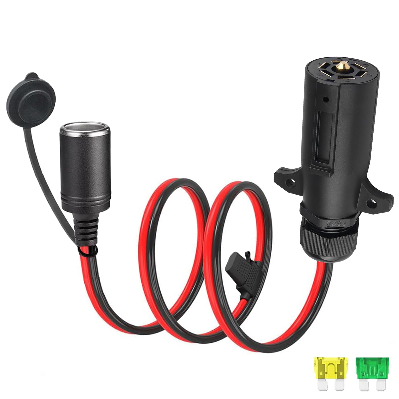 KarlKers 7-Way Power Access, 7 Pin Trailer Plug to Motorcycle Female ...