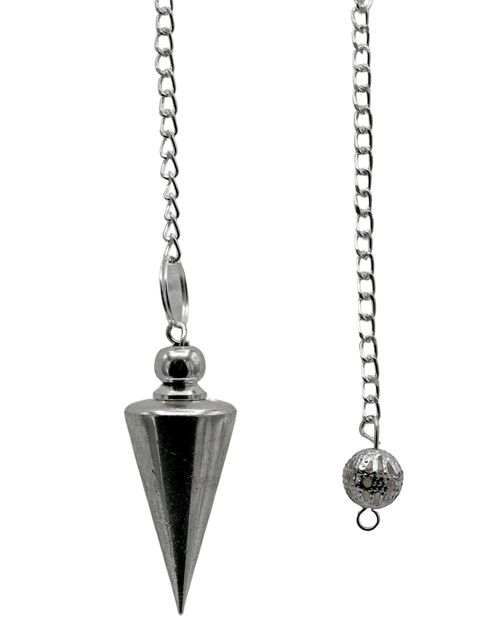 Mua Healing Metal Pendulums for Divination, Silver Flat Cone Steel ...