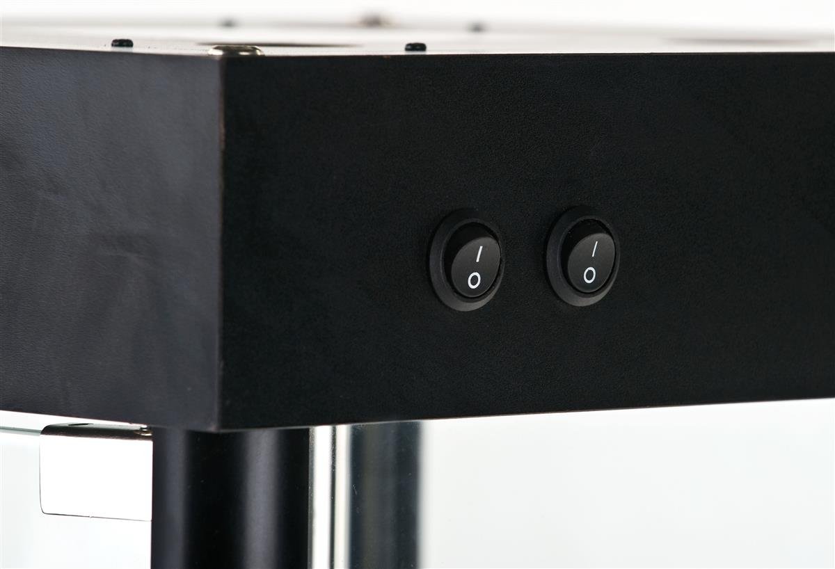 Displays2go Tabletop Display Case Lockable Door Spinning Shelves Black ...