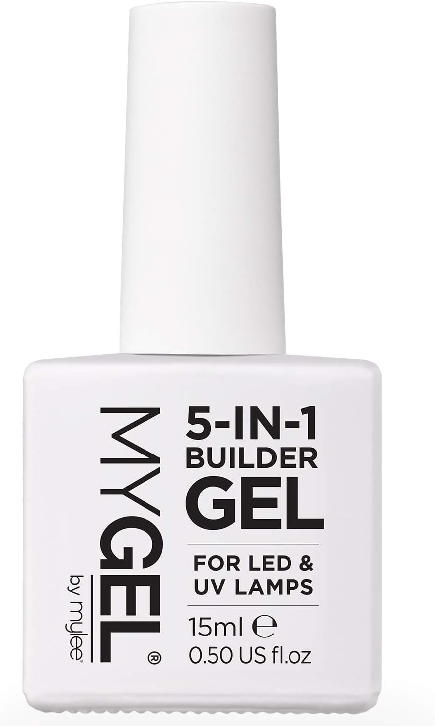 MYGEL by Mylee 5 in 1 Builder Gel (Hard Gel) (Clear) 15ml, UV/LED Strengthening Base Nail Polish ...