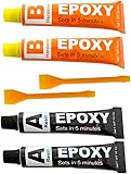 EPOXY GLUE SET - SUPER STRONG HOLD IN JUST 5 MINUTES - RESIN & HARDENER ...