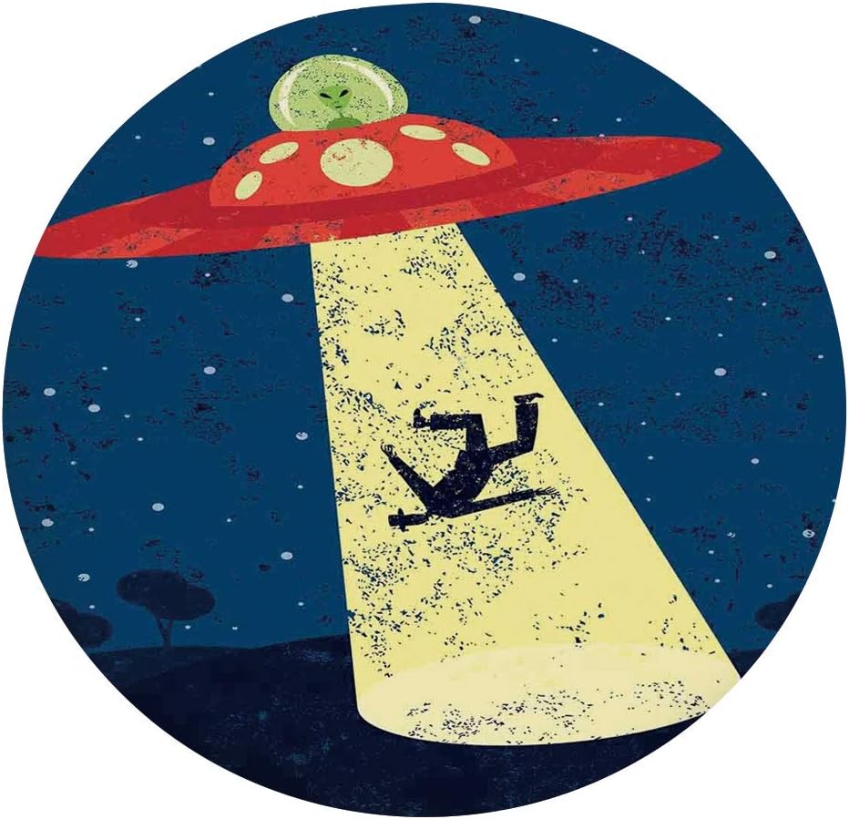 Stain Resistant Elastic Edged Table Cloth,Distressed Graphic of Alien ...