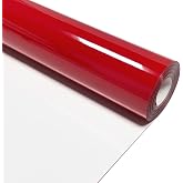 Amazon.com: JAVIGA Red 12" x 10ft Iron-On Vinyl for Cricut, Red Heat ...