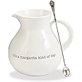 Amazon.com | Mud Pie Margarita Pitcher Set, White: Carafes & Pitchers