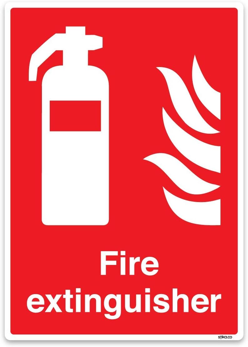 A4 Fire Extinguisher Safety Sign - Self-adhesive Vinyl Sticker 30x21cm ...