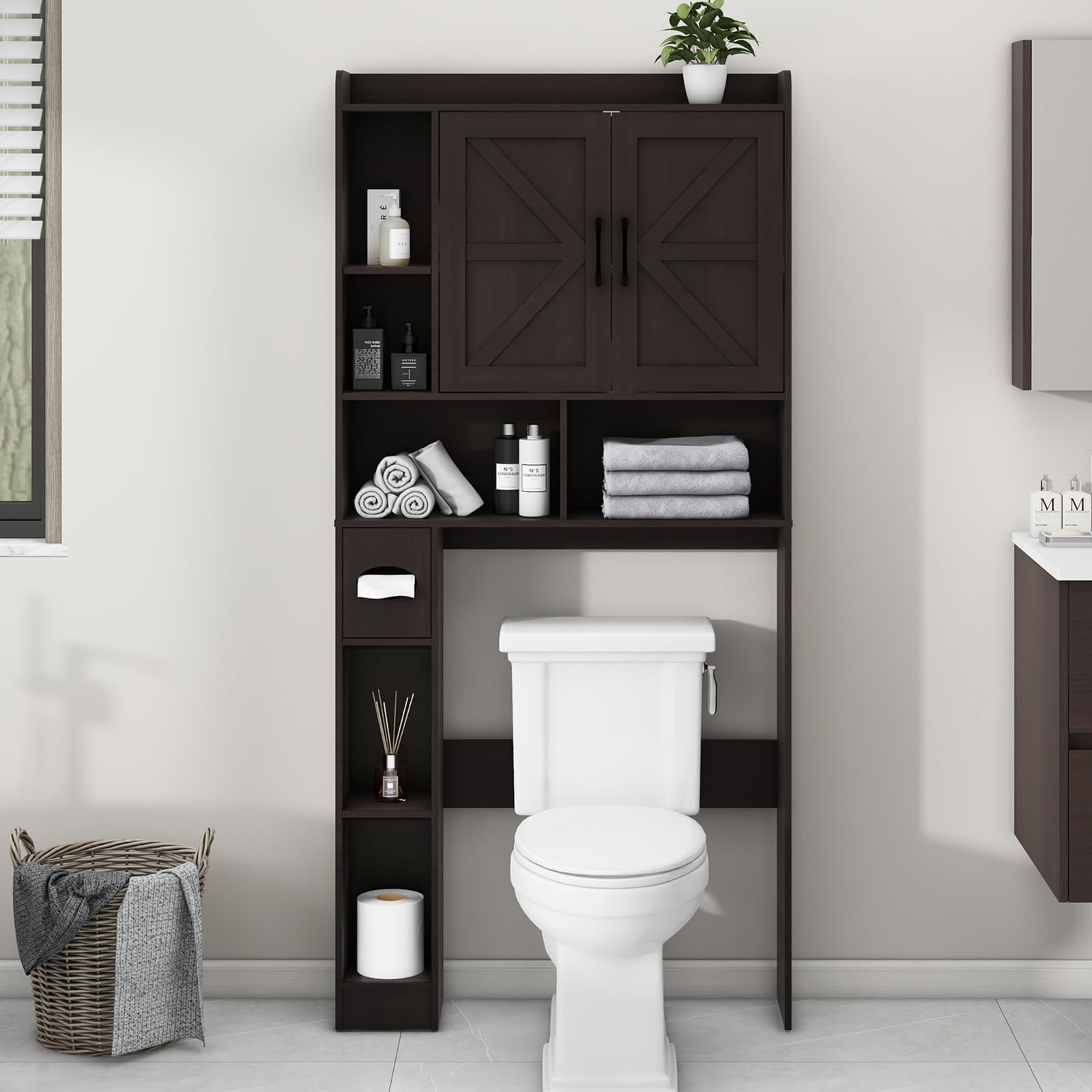 Over The Toilet Storage Cabinet, Farmhouse Storage Cabinet Over Toilet ...
