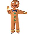 Amazon.com: Rubies Adult Gingerbread Man Costume Jumpsuit and Headpiece ...
