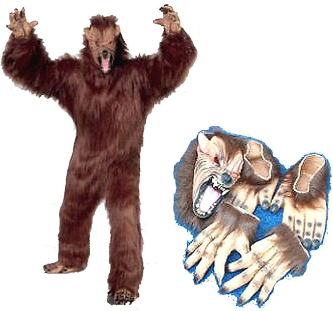 Amazon.com: Professional Werewolf Adult Costume with Wolf Mask Feet ...