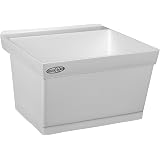 Mustee 17W Utilatub Laundry Tub Wall Mount, 23.5-Inch x 23-Inch, White ...