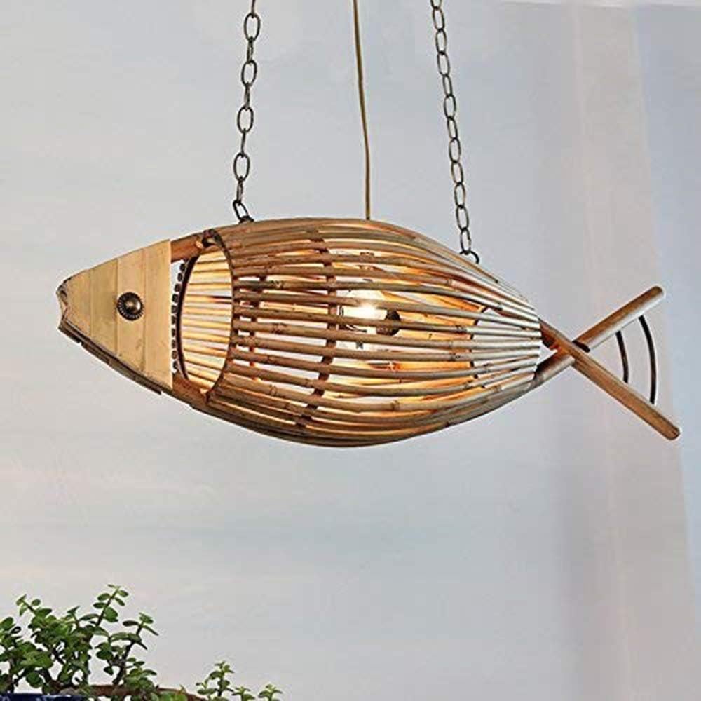 Dimmable Portable Creative Fish-Shaped Light Pendant Personality ...