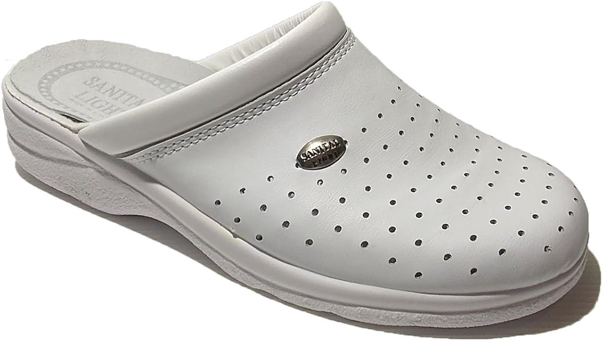 Sanital Light Anatomic Health Slippers White White Men Leather ...