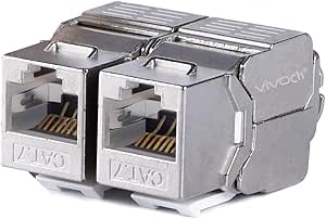 Amazon.com: 10 Pcs Cat7 Keystone Jack, Cat7 RJ45 STP Tool-Less Type ...