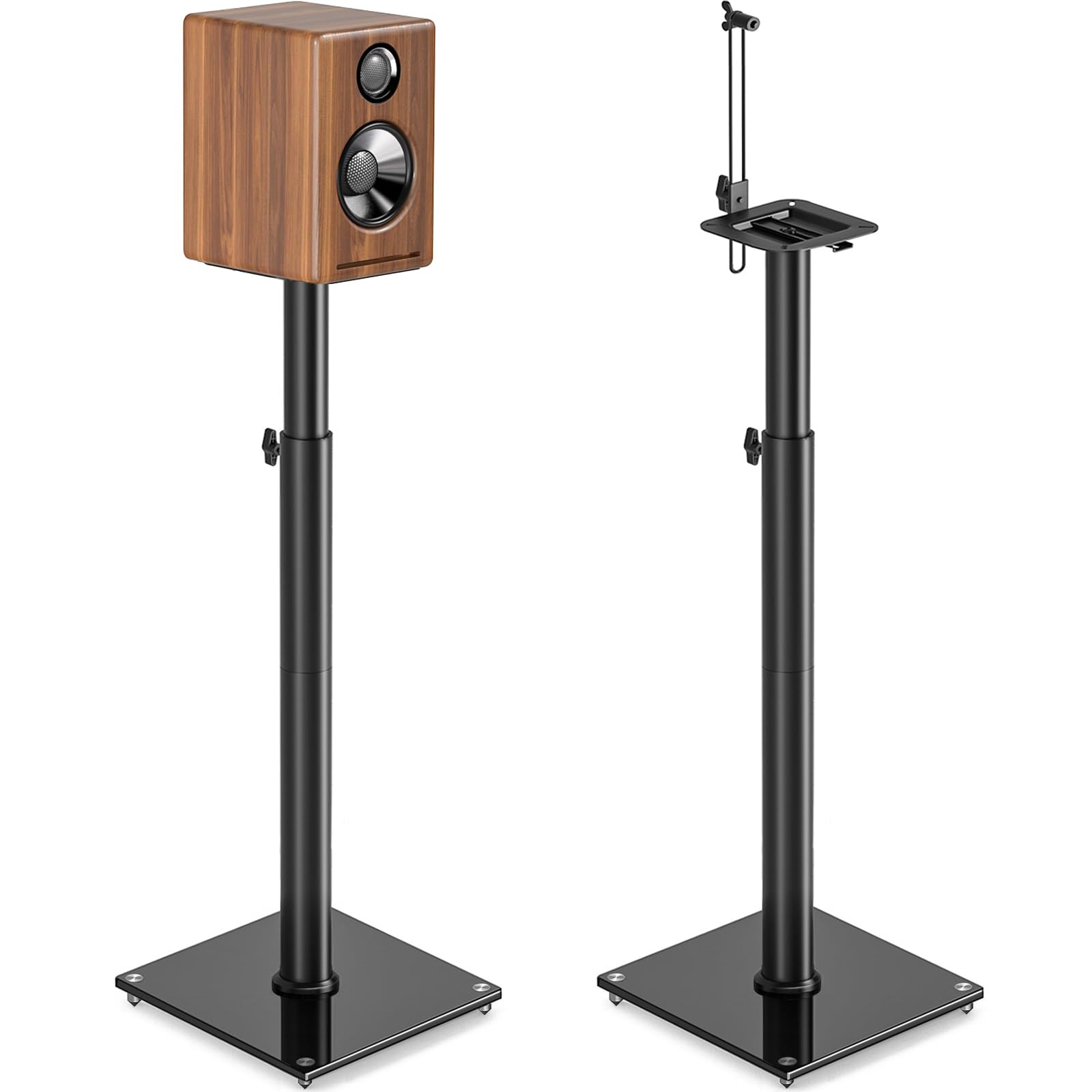TVON Speaker Stand Height Adjustable from 32"-43" Bookshelf Speaker ...