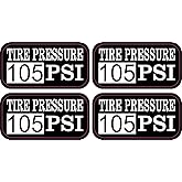 Amazon.com - StickerTalk Tire Pressure 110 PSI Vinyl Stickers, 1 Sheet ...