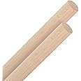 Amazon.com: ALBO 1" x 36" Wooden Dowel Rods Set - 2 Pack Birch Natural ...
