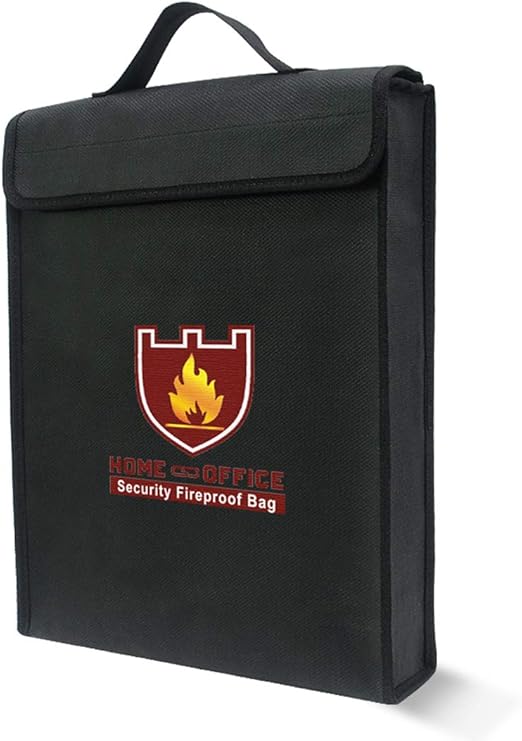 Yavso Fireproof Document Bag, 38 * 30.5 * 6.5CM Resist 1000° Fireproof ...
