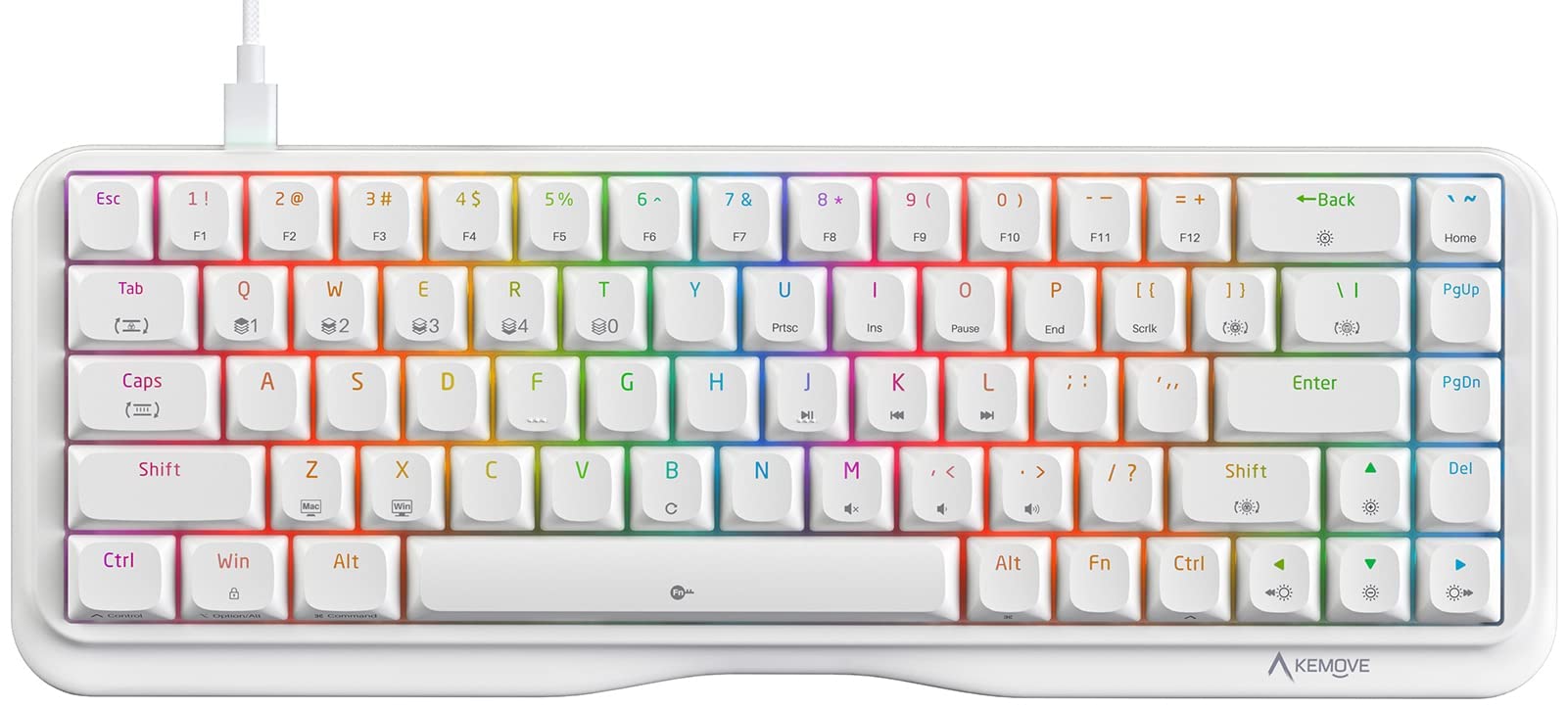 Mua KEMOVE K68se Mechanical Gaming Keyboard, 65% Flat White Keyboard ...