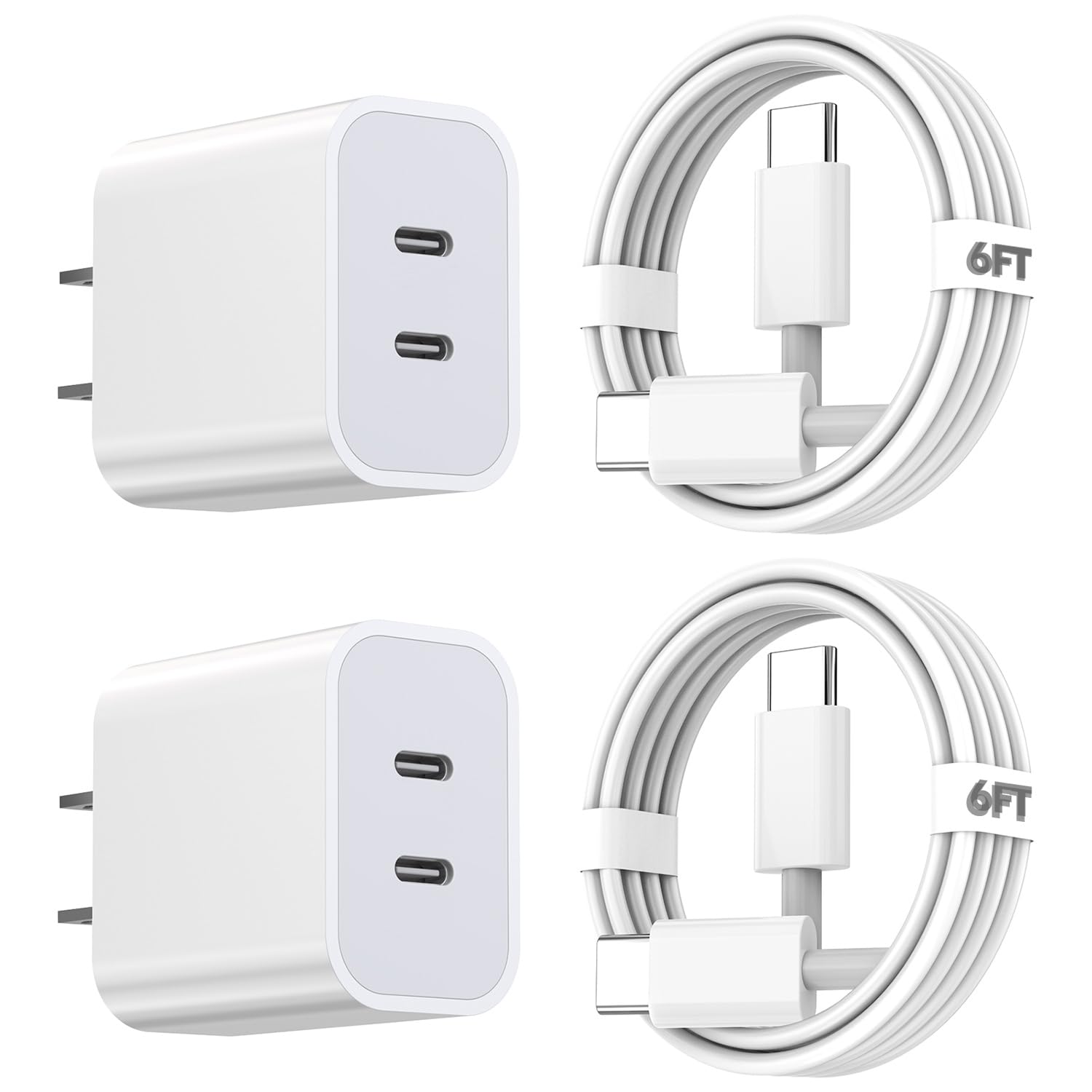 iPhone 15 Charger,Apple Charger Fast Charging,2Pack Dual Port Power ...