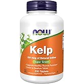 Amazon.com: NOW Foods Supplements, Kelp 150 mcg of Natural Iodine, Easier to Swallow Tablet ...
