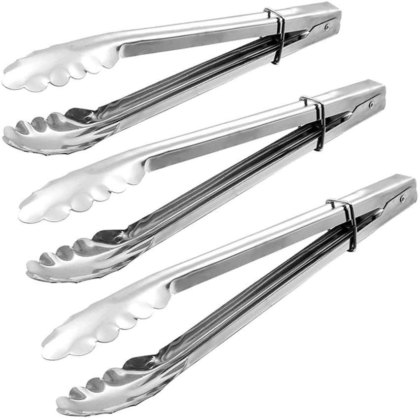 Pinze da cucina in acciaio inox in metallo set da 3-9,12,13 Inch pinze ...
