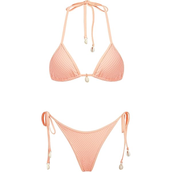 Triangle Push Up Cheeky Swimsuit VOLAFA Women's Triangle Bikini Set - U ...