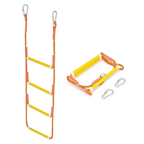 CO-Z 4 Step Boat Rope Ladder, Folding Marine Rope Ladder with Heavy ...