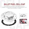 PQY Billet Aluminum Easy Fill Fuel Cell Gas Cap With 12 Hole Cell Bung ...
