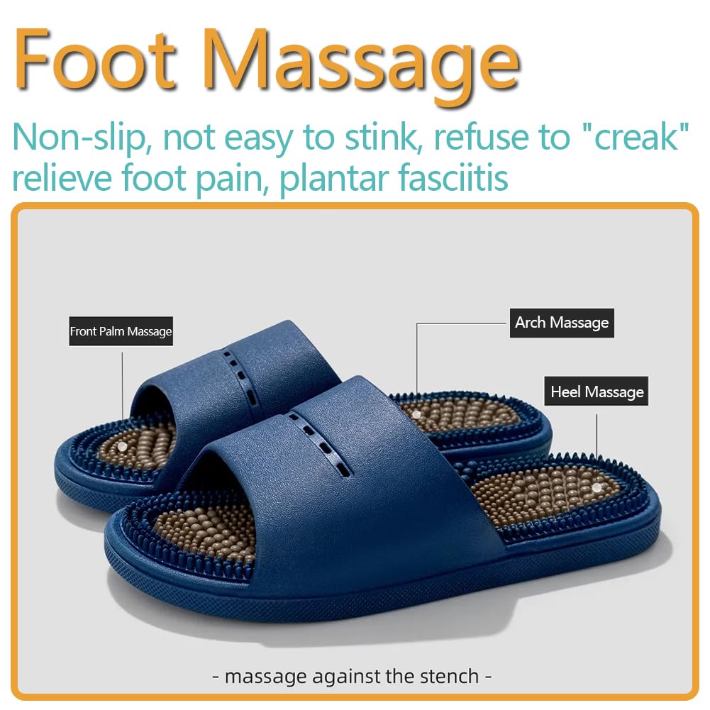 MOTTLED SKY Acupressure Massage Slippers Acupressure Foot Massager ...
