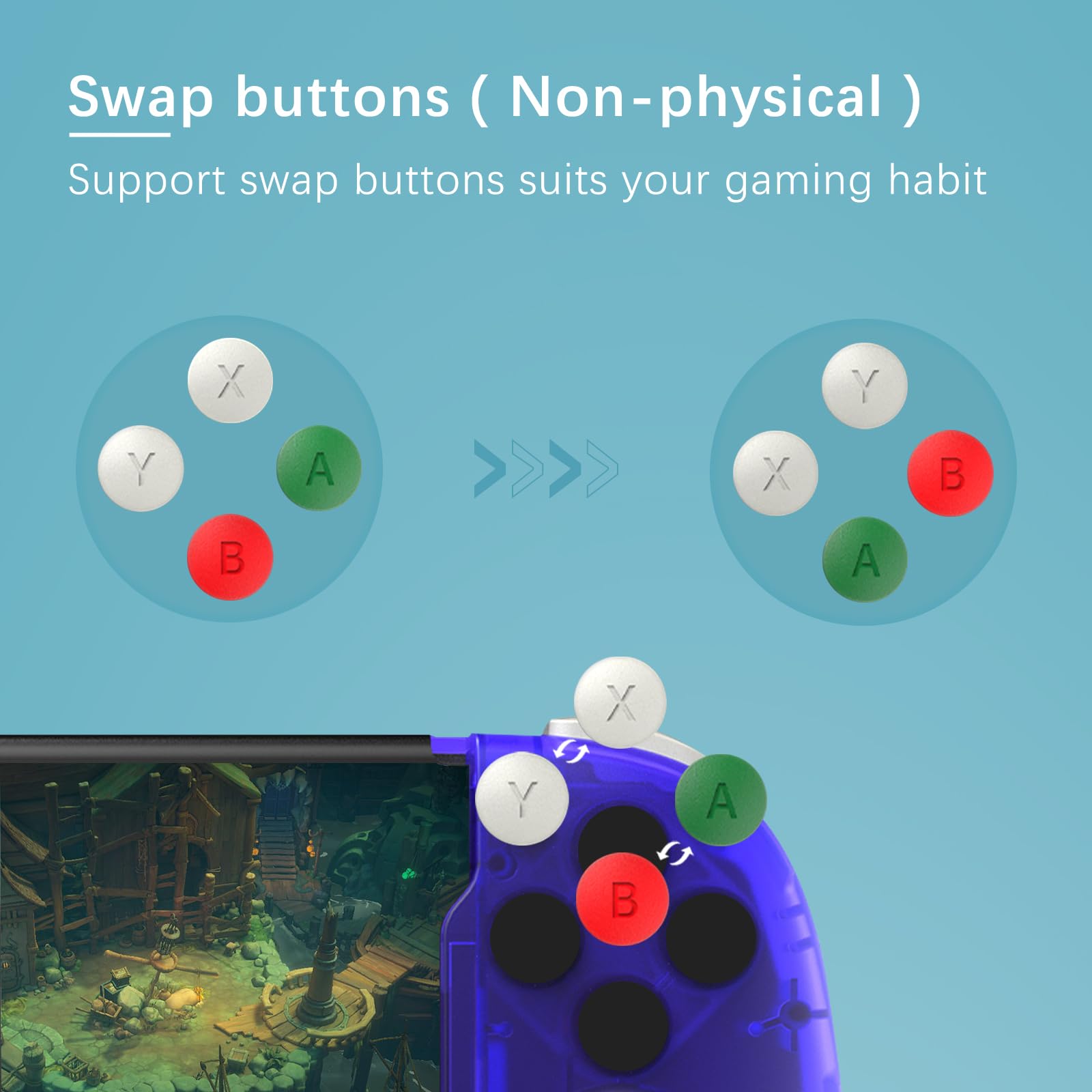 Mua HAIFVA Retroflag Switch Handheld Controller fÃ¼r Switch/Switch OLED, Ergonomischer Griff ...