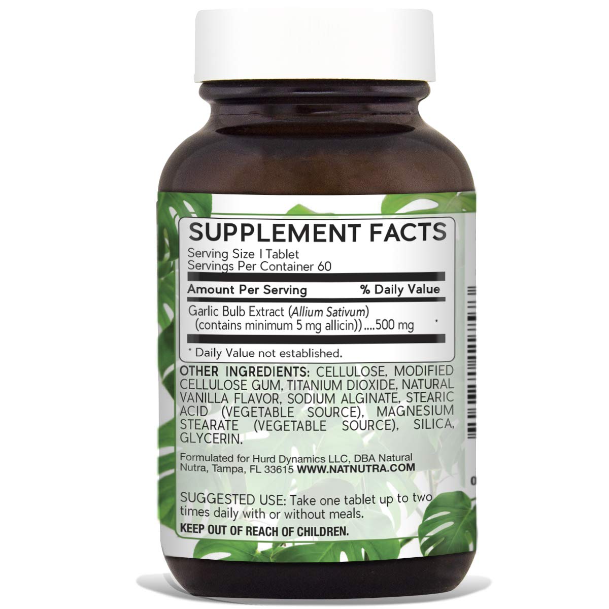 Natural Nutra High Allicin Garlic Supplement, Garlic Pills for High ...