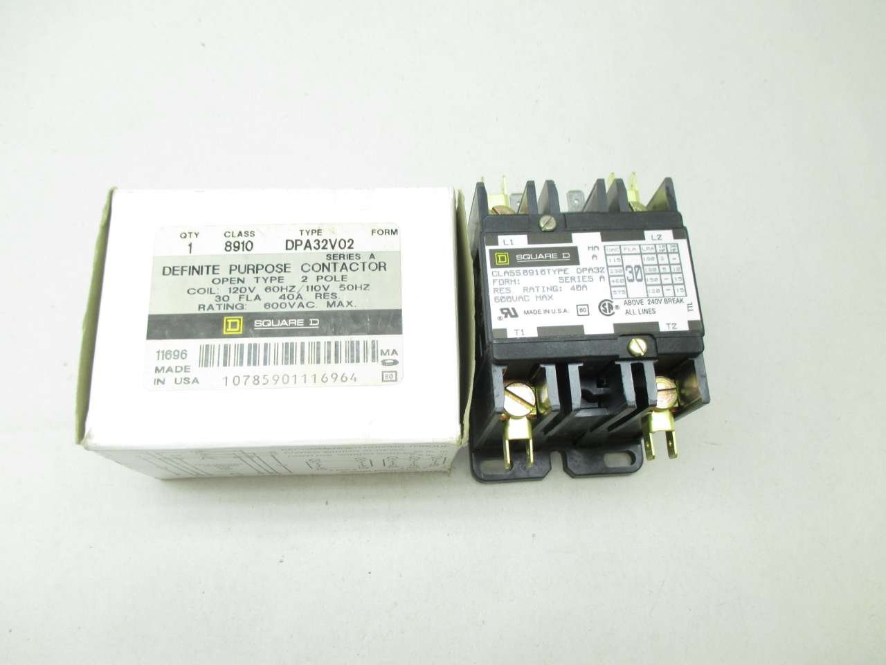 30 Amp Inductive Load 110 Coil VAC at 50 Hz and 120 Coil VAC at 60 Hz 4 ...