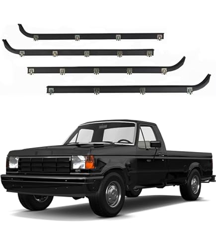 92 Ford F 150 Side Molding Amazon.com: 1987 1991 Ford Black Chrome