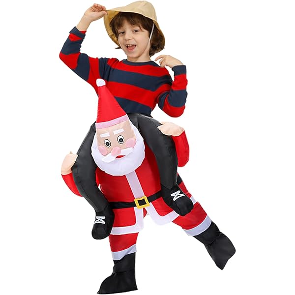 Amazon.com: Lormaka Christmas Santa Claus Costume Shoulder Carry
