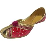Amazon.com | Step n Style Women Velvet & Leather Khussa Shoes Punjabi ...