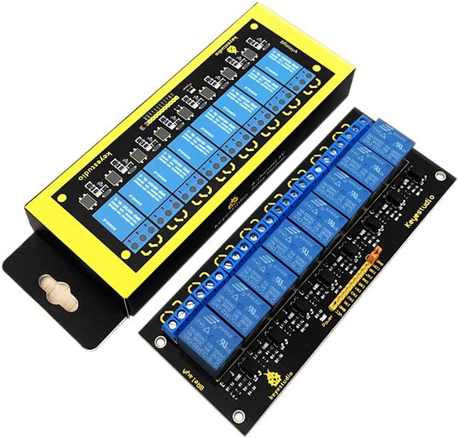 KEYESTUDIO Relay Module DC 5V 8-channel Relay Module Board Shield with ...