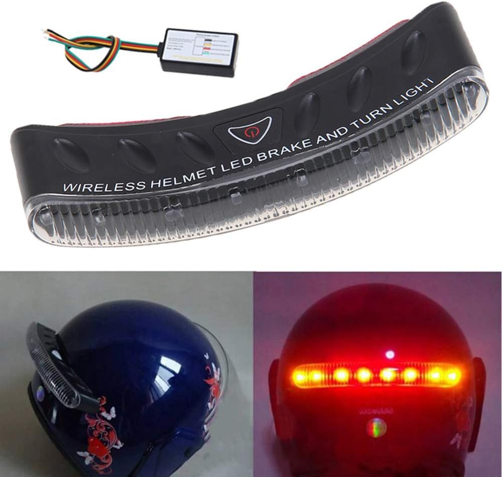 Festnight Motorrad Helm Bremslicht 8 LED wasserdichte Blinker ...